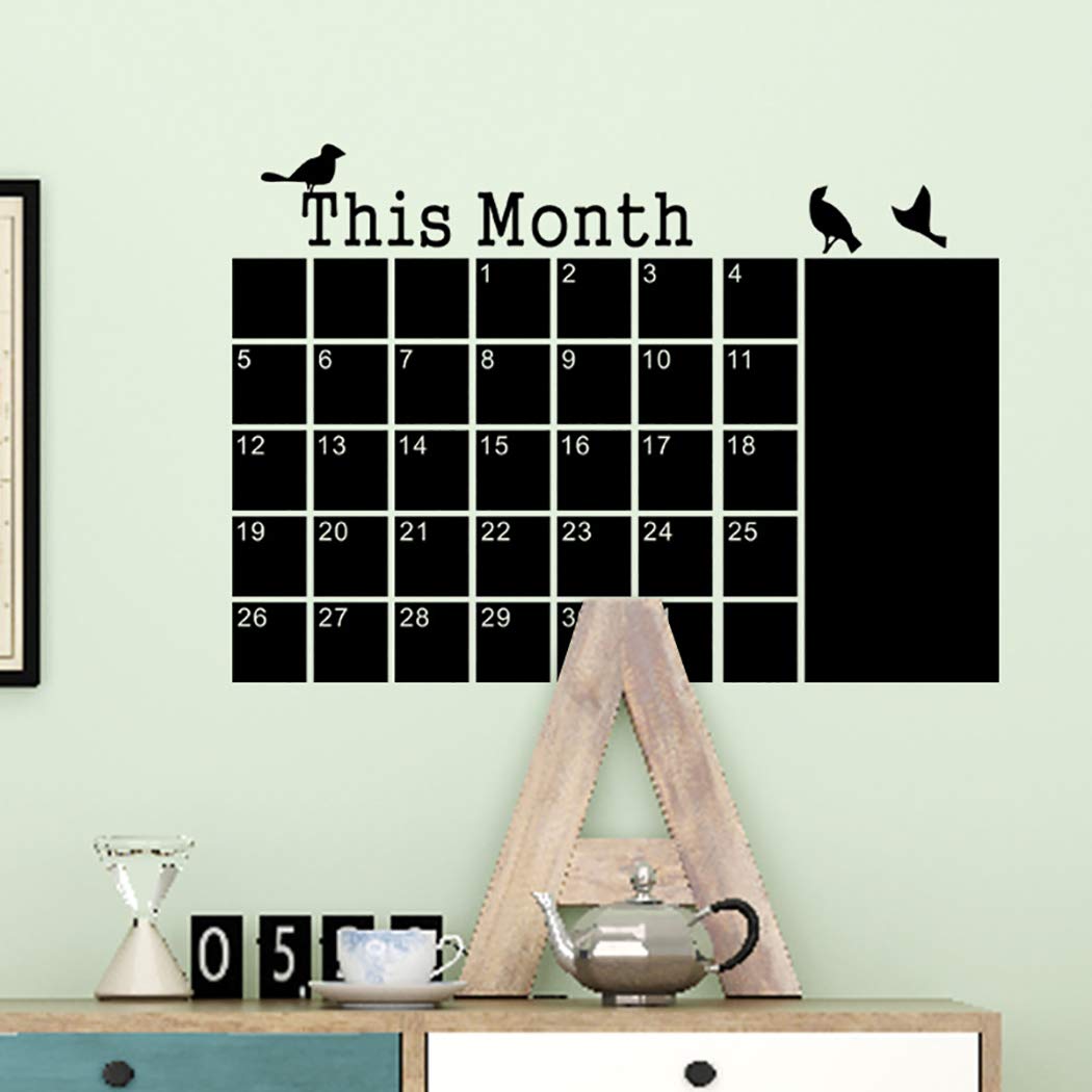 Outgeek Wall Sticker Monthly Plan Wall Planner Calendar Classroom Decal ...