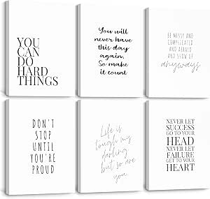 Amazon.com: Office Inspirational Wall Art Decor Motivational Quotes ...