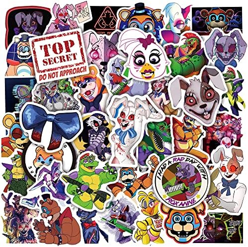 Amazon.com: Kids FNAF Stickers Waterproof Vinyl Scrapbook 50 PCS ...
