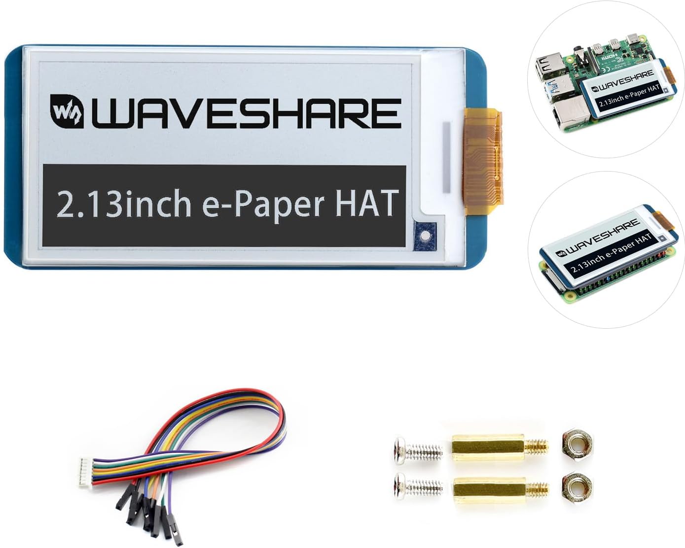 Waveshare 2.13inch e-Paper Display Hat 250x122 Resolution SPI E-Ink ...