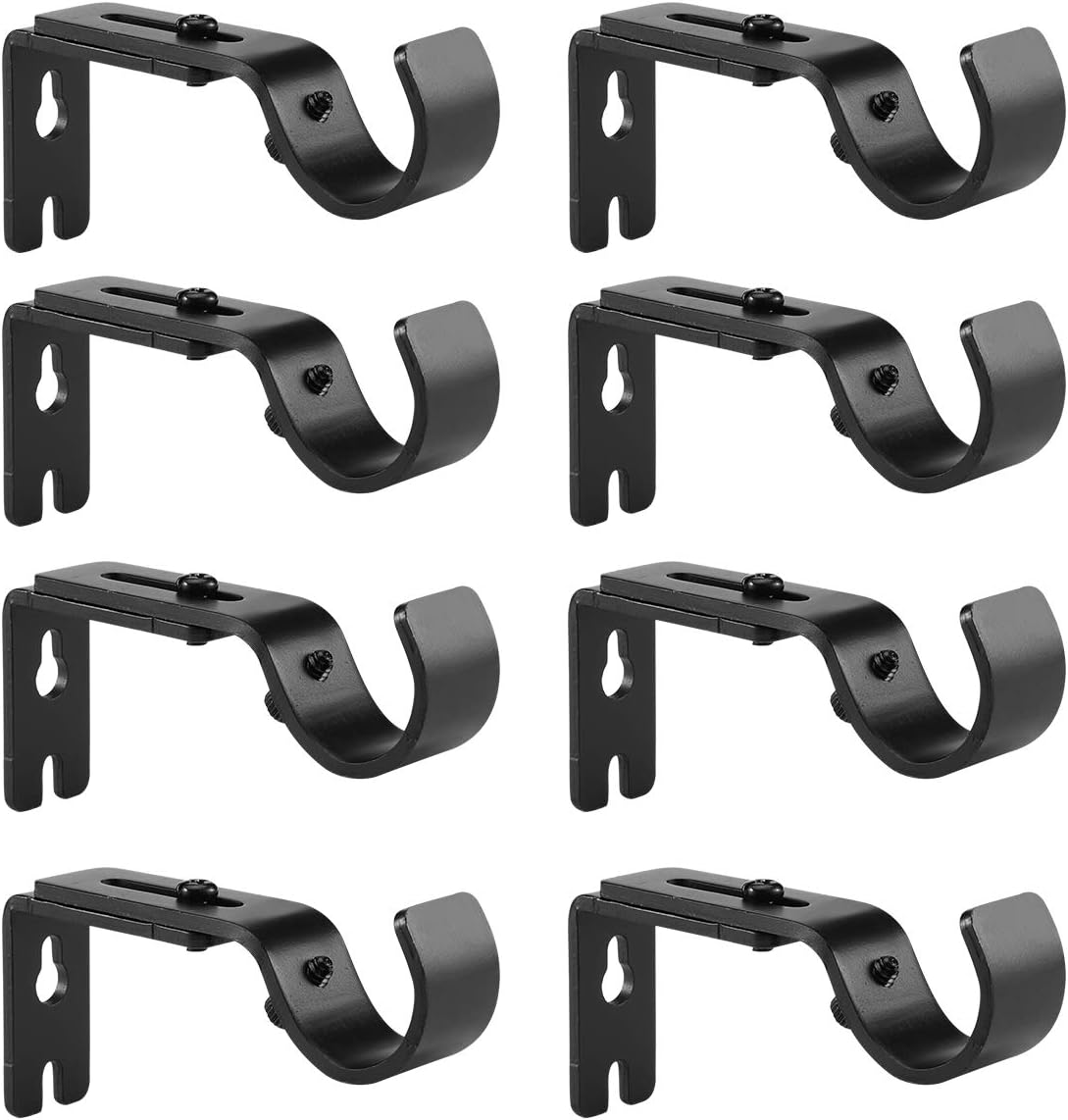 Amazon.com: LISHINE 12 Pcs Curtain Rod Bracket for 1 Inch Rod ...