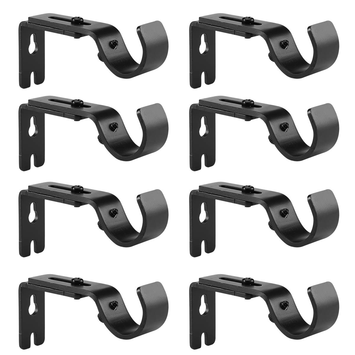 Amazon.com: Anndason Heavy Duty Adjustable Curtain Rod Brackets Rod ...