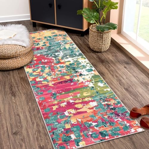 RUGSREAL Runner Rug 2x6 Washable Hallway Rug Modern Abstract Area Rug ...