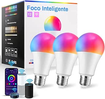 3 Focos Led Inteligentes Compatibles con Alexa y Google assistant ...