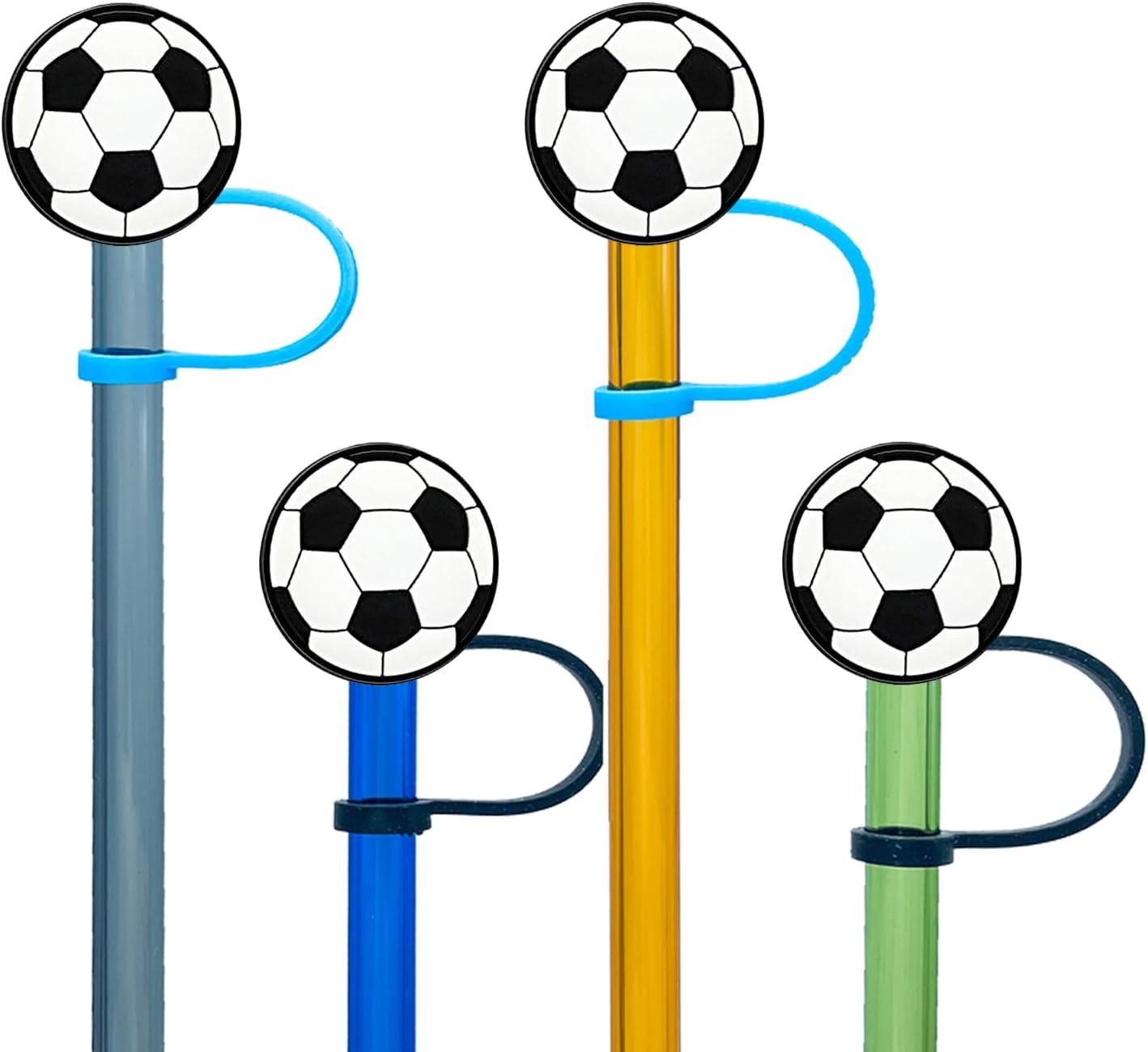 Amazon.com: Kleeblatt Soccer Straw Covers Cap for Stanley Cup, 4pcs ...