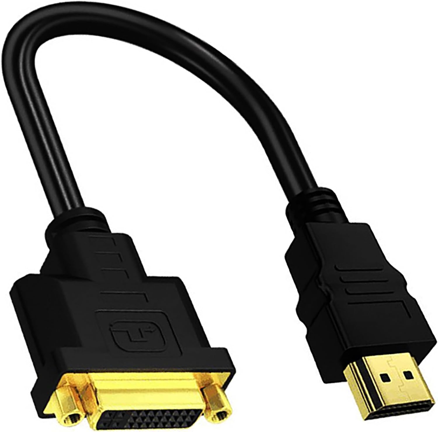 tunghey HDMI to DVI Short Cable 30CM, Bi-Directional DVI-I (24+5 ...