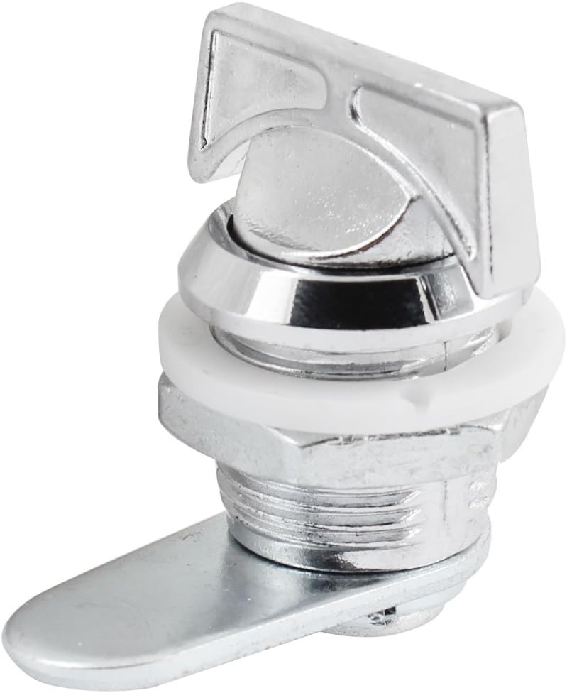 Cabinets Drawers Silver Tone 90 Degree Turn Cylinder Locking Lock ...