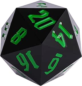 Amazon.com: Poludie D20 Single Dice 55mm, 20 Sided DND Dice, Giant D20 ...