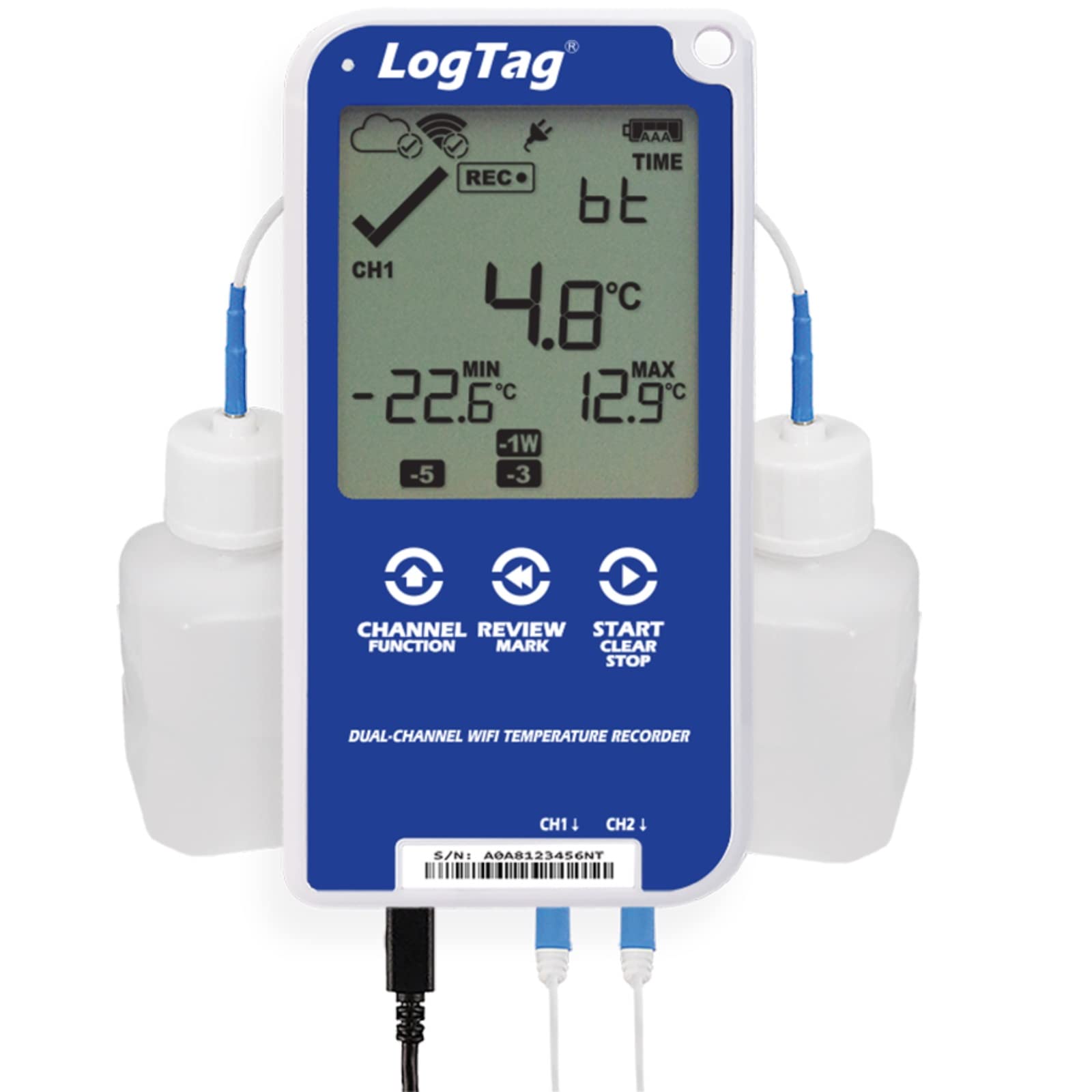Buy LogTag UTRED30-WiFi Dual Channel Kit Includes: Data Logger, 2 ...