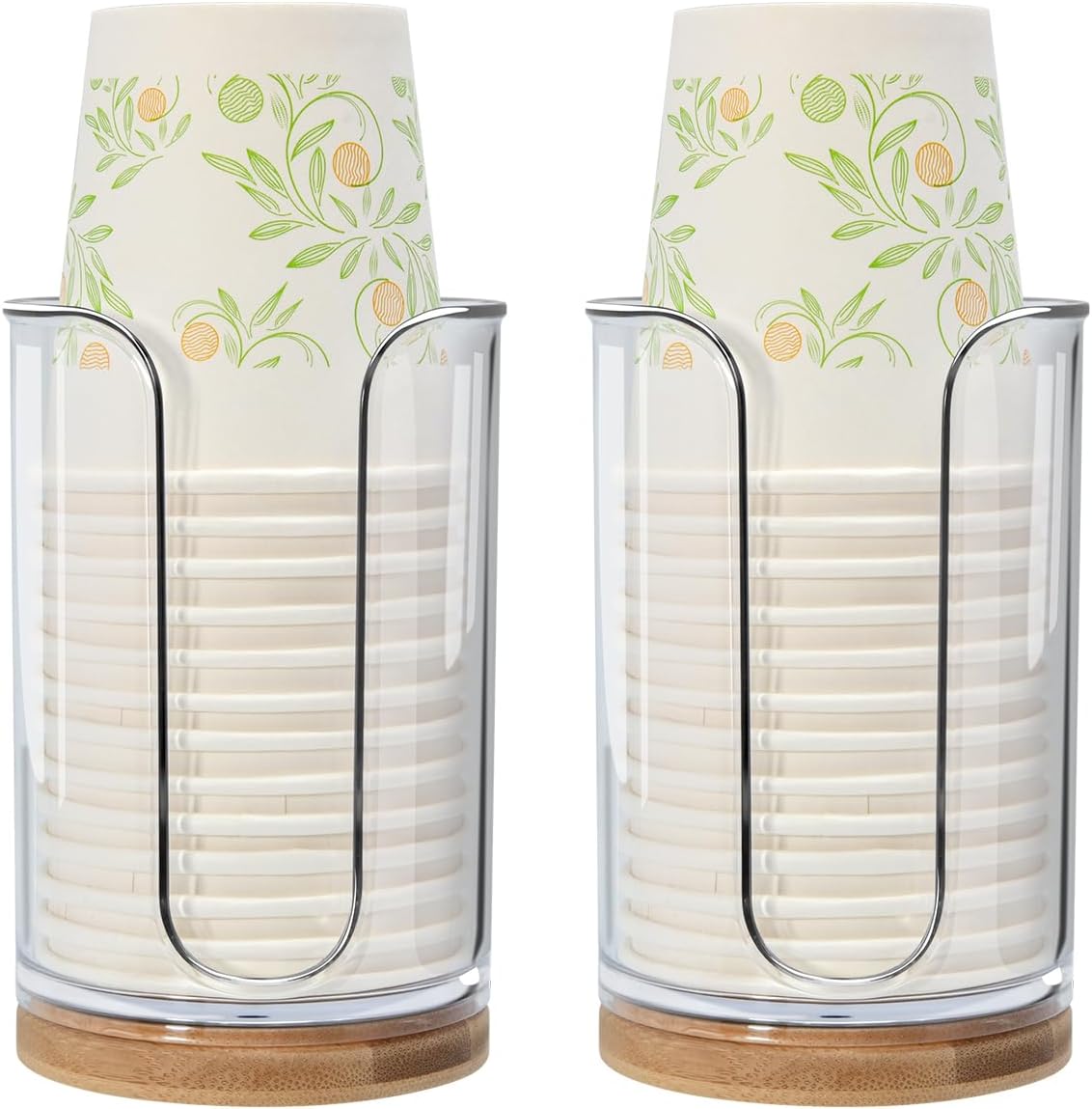 Amazon.com: us beipin Large Bathroom Cup Dispenser - 2 Pack PC Plastic ...