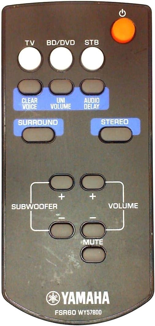 Amazon.com: Yamaha FSR60 Sound Bar Remote Control for ATS-1010 YAS-101 ...