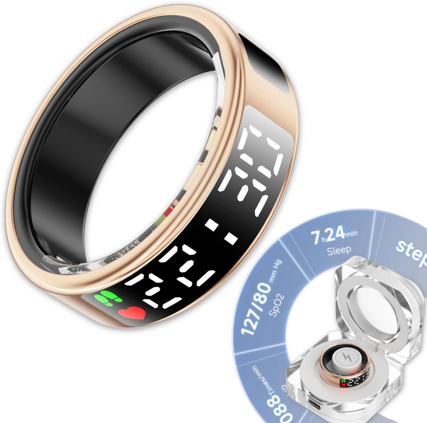 Amazon.com: Touch Screen Smart Ring for Men Women, 2024 New Fitness ...