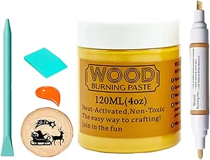 Amazon.com: 4 OZ Wood Burning Paste with 2 Mini Squeegees Wood Burning ...