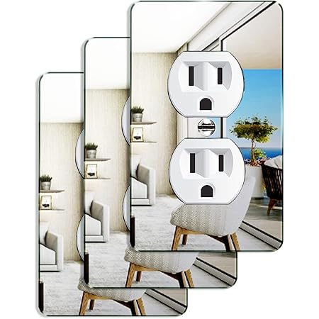 3 Pcs Mirror Acrylic Outlet Covers Wall Plate Light Switch Plates ...