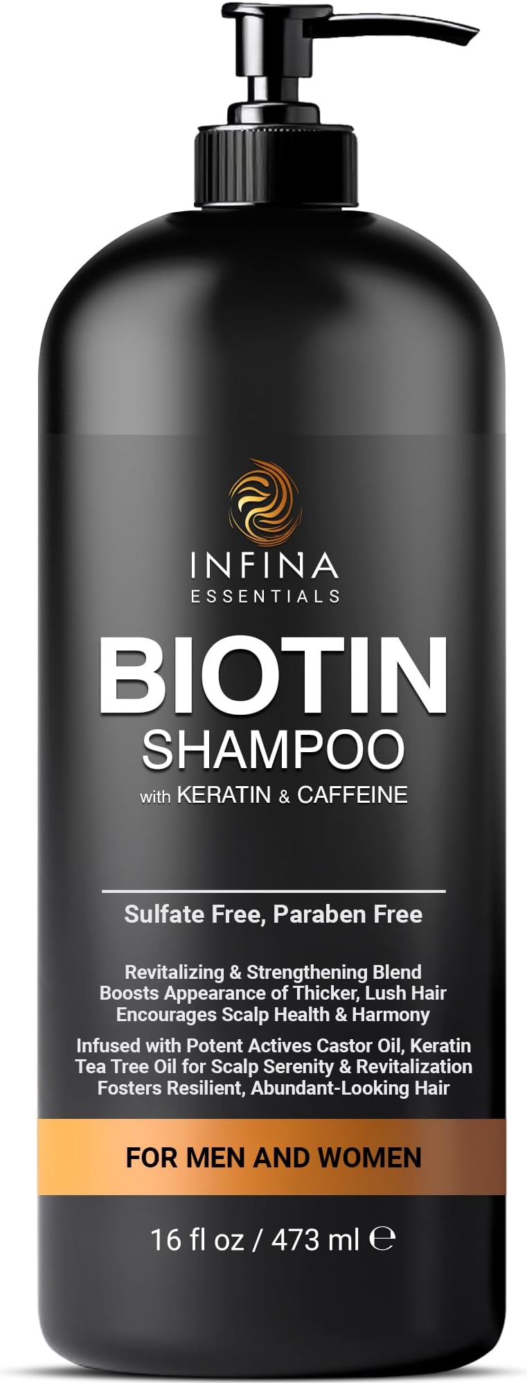Amazon.com : INFINA ESSENTIALS Biotin Shampoo with Caffeine & Keratin ...