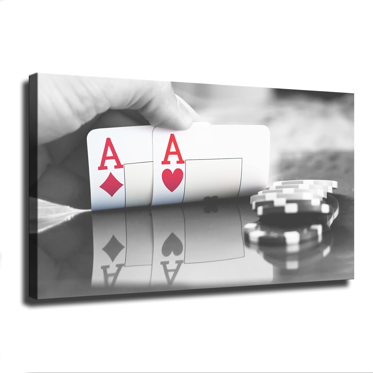 Amazon.com: Aces Poker Player Poster Canvas Print Wall Art Modern ...