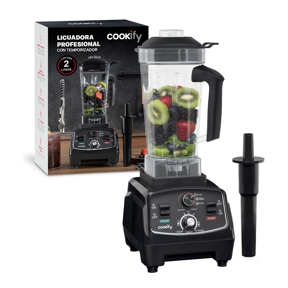 Cookify Licuadora Profesional de Alto Poder, Trituración Total Uso Rudo ...
