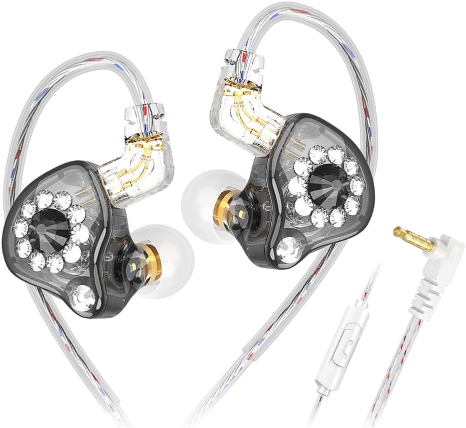 Amazon.com: Yeabomy Wired Gaming Earbuds,QKZ AK6 Spark in Ear Monitors ...