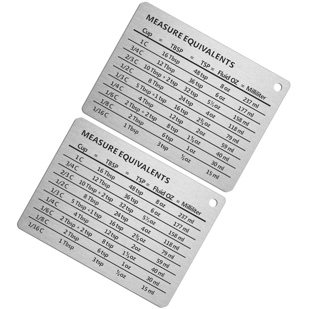 Buy HEMOTON 2pcs Magnetic Kitchen Conversion Chart Stainless Steel Buy HEMOTON 2pcs Magnetic Kitchen Conversion Chart Stainless Steel