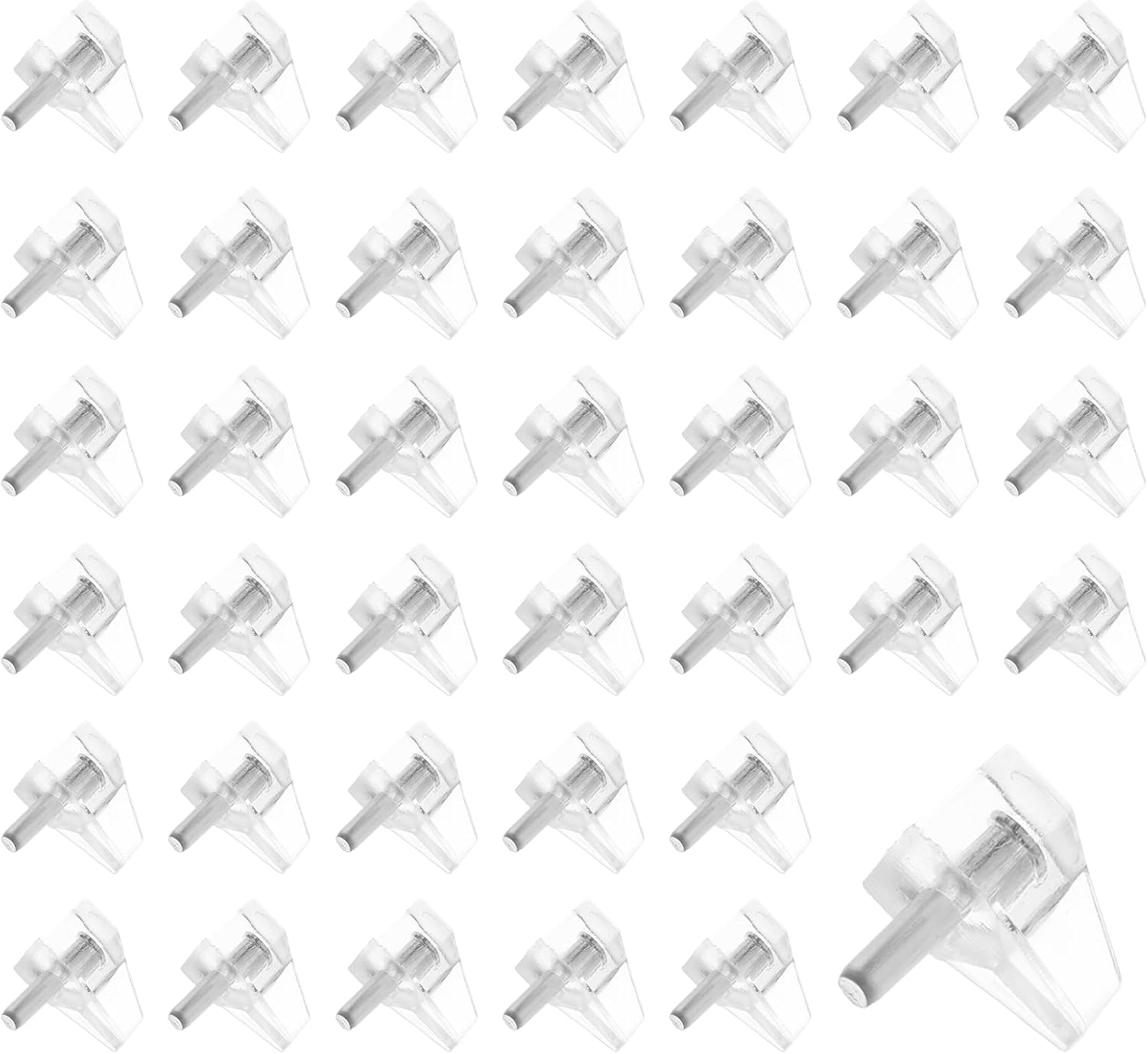 3mm Shelf Support Pegs,Clear Plastic Shelf Supports Studs with Steel ...