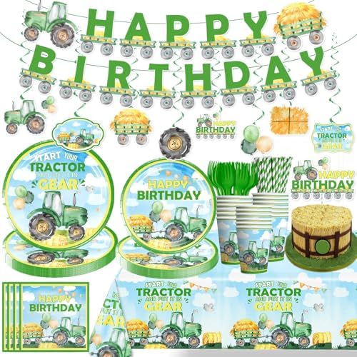 Amazon.com: Tractor Party Supplies Decorations, Disposable Kids ...