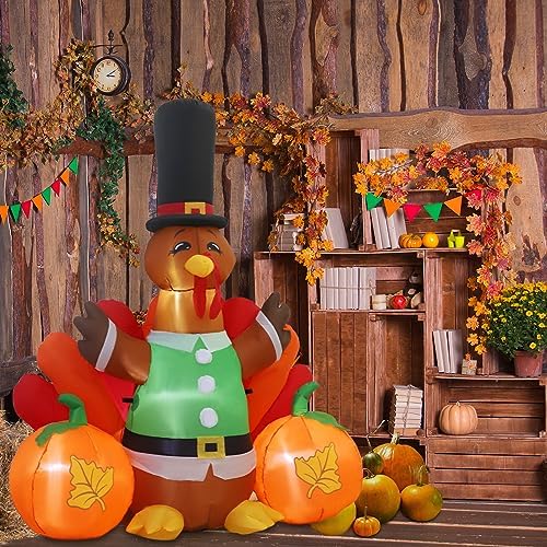 Amazon.com: SHDEJTG 5.5ft Thanksgiving Inflatable Outdoor Decoration ...
