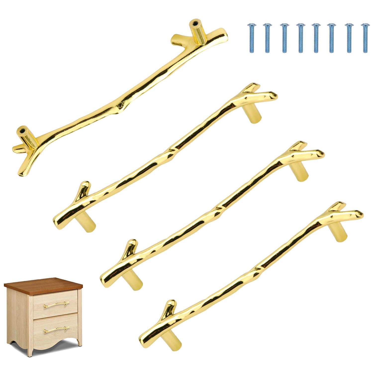 Twig Branch Cabinet Knobs Vintage Drawer Knobs Black Tree Twig Dresser ...