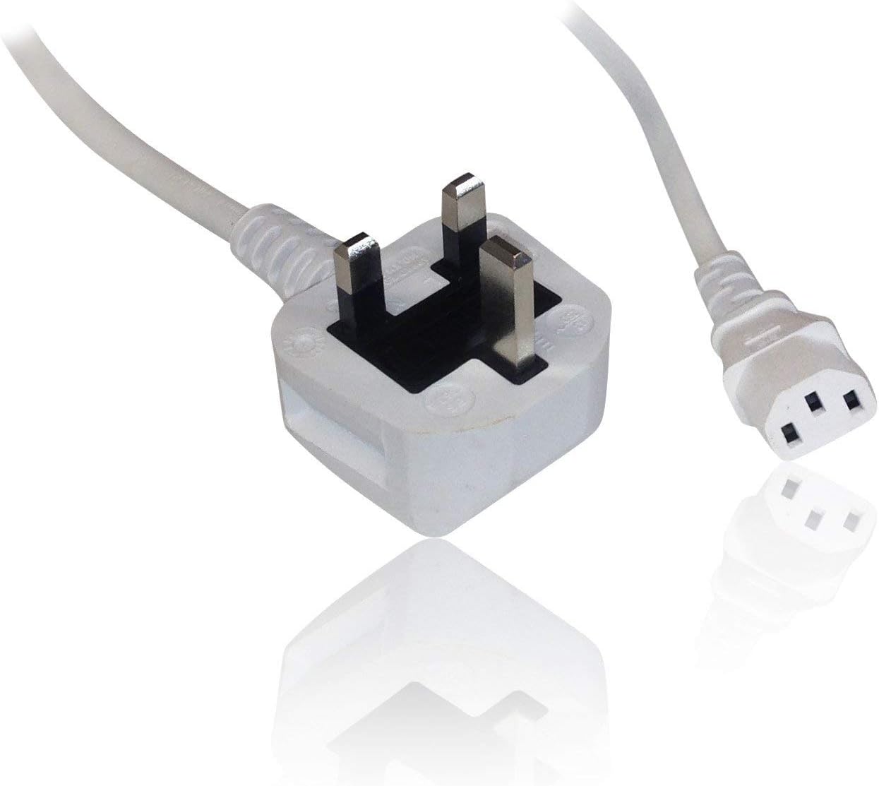 CDL Micro PE01053 UK Standard IEC C13 to 3 Pin UK Mains Plug Lead, 5m ...