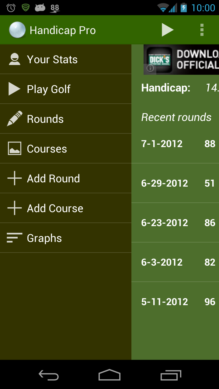 Handicap: Golf Tracker Pro - App on Amazon Appstore