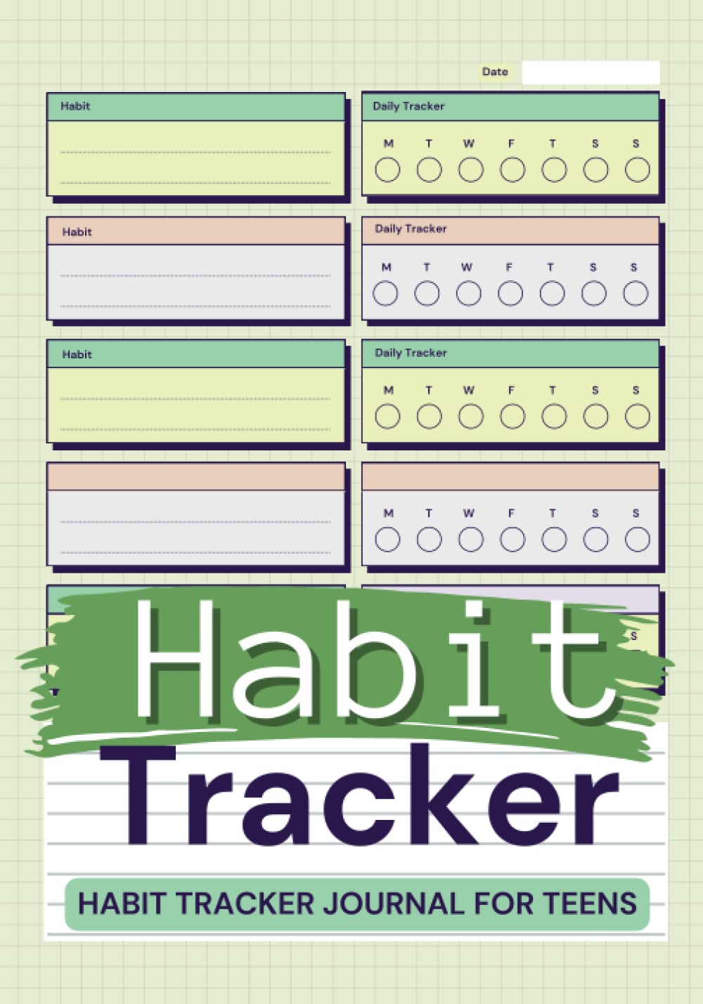 Habit Tracker Journal for Teens: Fully COLORED daily planner, up to 18 ...
