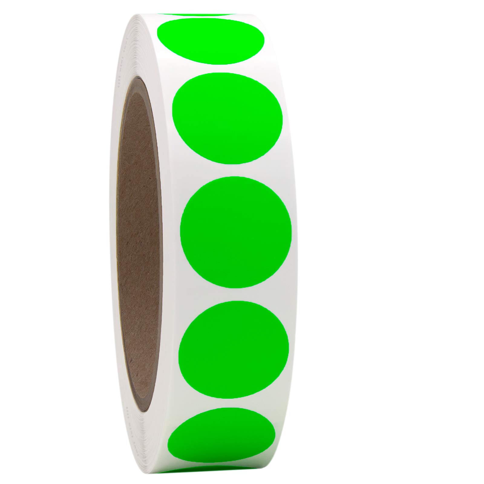Buy 1" Neon Green Round Color Coding Circle Dot Labels on a Roll, 1000 ...