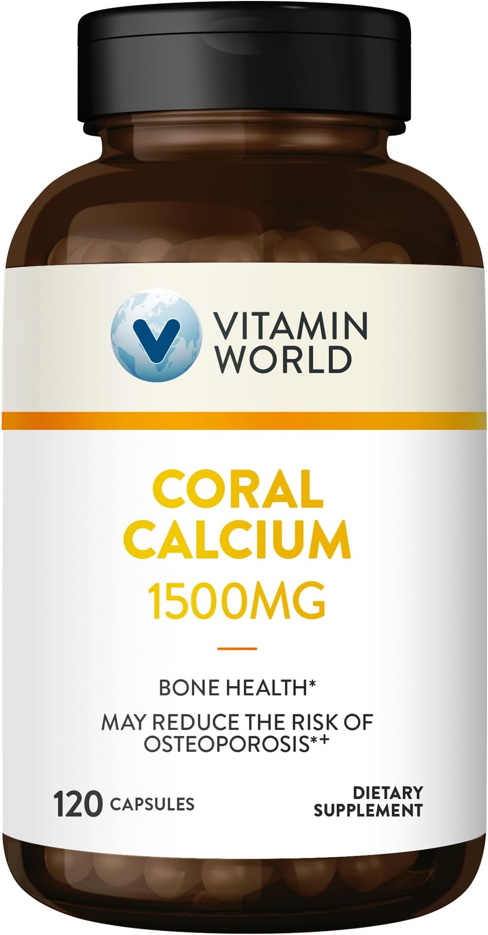 Amazon.com: Vitamin World Coral Calcium 1500 mg. 120 Capsules, Mineral ...