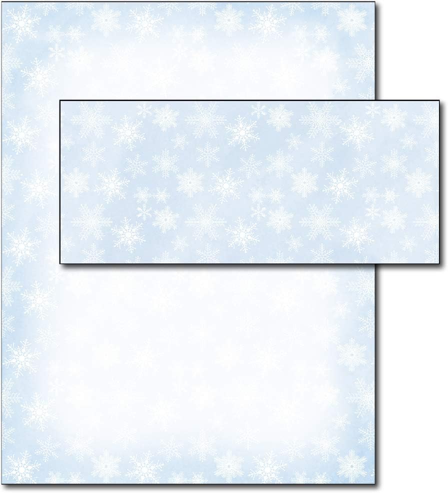 Amazon.com : Paper Snowflakes Holiday Stationery with Envelopes - 40 ...