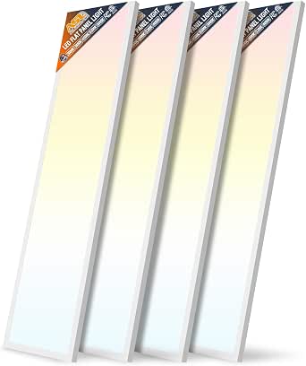Allsmartlife 4-Pack 1x4 Led Flat Panel Light Surface Mount Ceiling ...