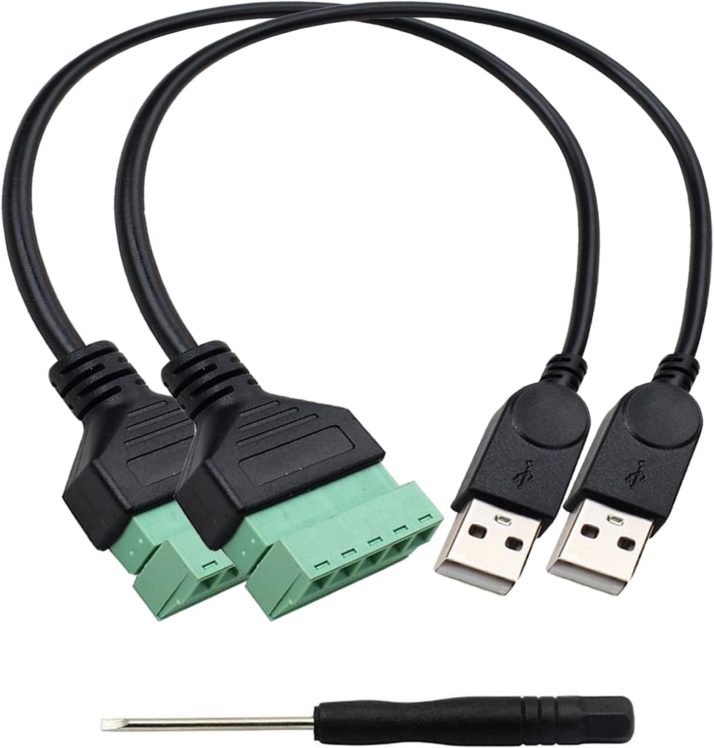 Amazon.com: Teansic 2 Packs 1ft USB 2.0 A Male to 5 Pin Screw Terminal ...