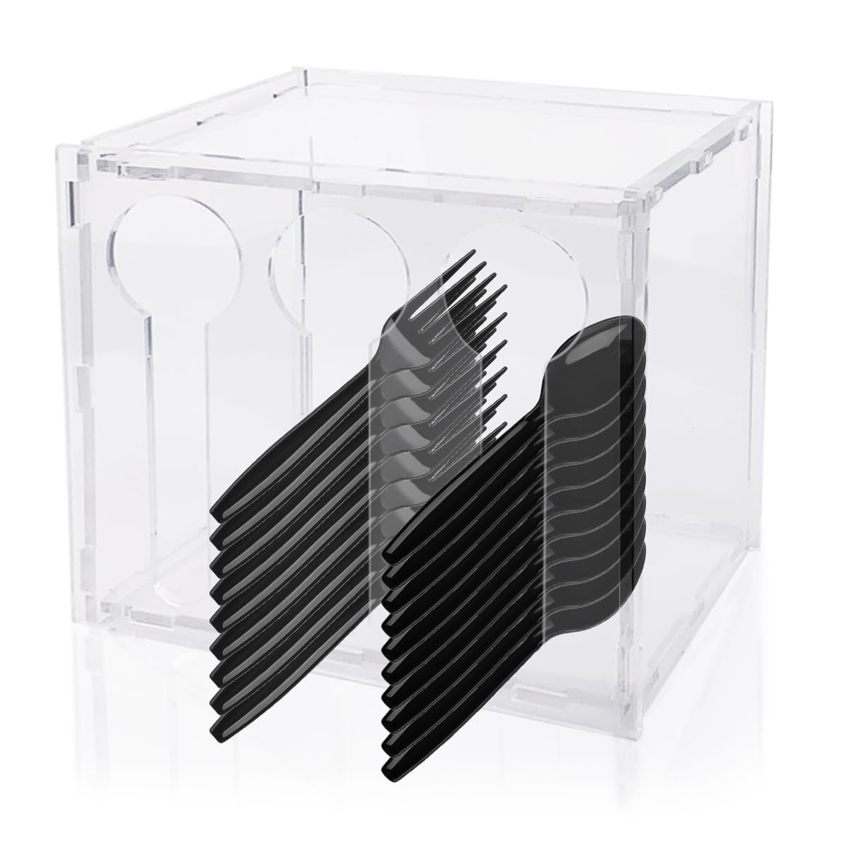 Amazon.com: MXOYOXM Acrylic Utensil Dispenser, Removable 3 Compartments ...