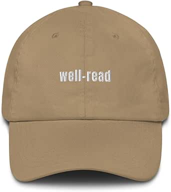 Amazon.com: Well Read Baseball Cap – Literary Hat, Adjustable Cotton ...
