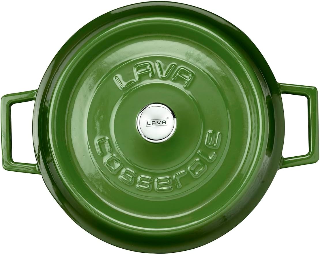 Amazon.com: LAVA Cast Iron Green Multi-Casserole, 24cm, 2.4 Litre ...