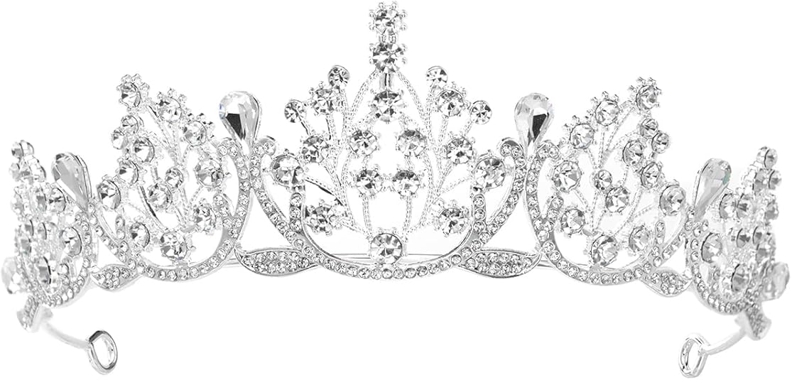 Amazon.com: Kriudy Headpiece Crown Headband Tiara for Girl Bride ...