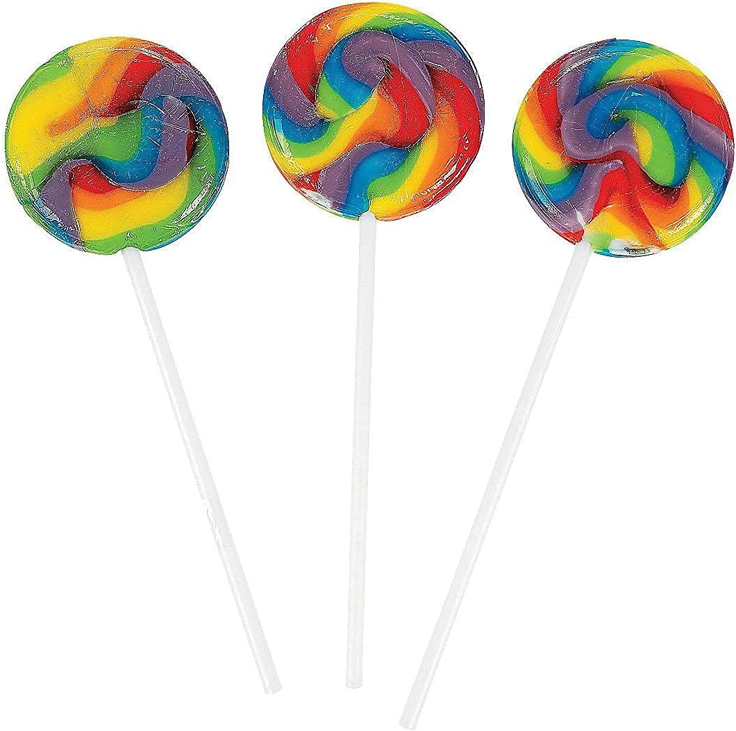 Amazon.com: Red Swirl Lollipop Sucker, Bulk Set of 48 Individually ...