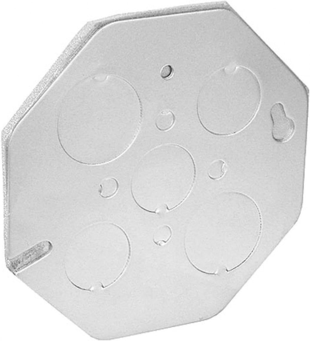 2 Pcs, Octagon Concrete Box Cover w/(3) 1/2 In. & (2) 3/4 In. Conduit ...