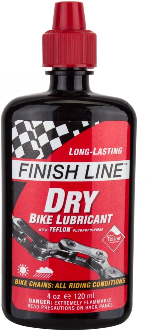Finish Line Teflon Plus Dry Chain Lube 4 oz / 120 ml Bottle : Amazon.co ...