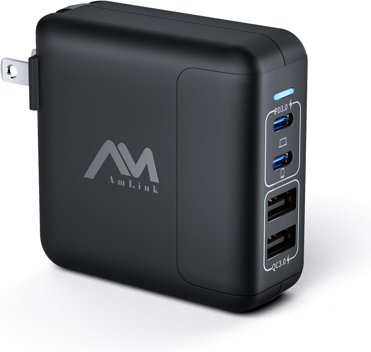 Amazon.com: Amlink 50W USB C Wall Charger - 4 Port GaN Fast Charging ...