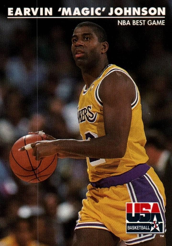 Amazon.com: Earvin 'Magic' Johnson Skybox USA Collectible Basketball ...