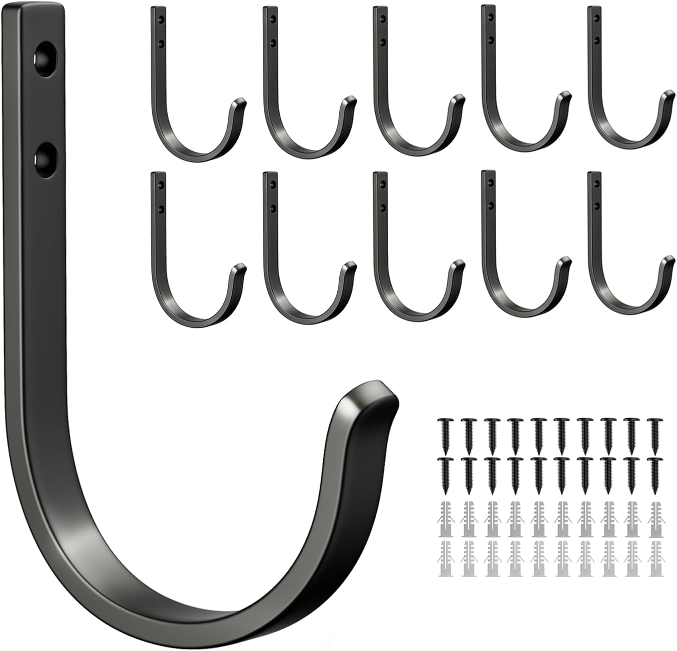 Amazon.com: Early American Single Prong Wrought Iron Hooks, Set of 4 ...
