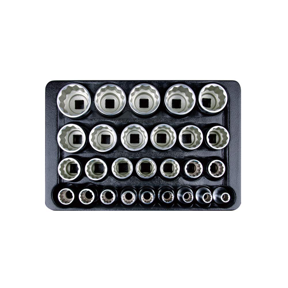 KING TONY 9-4057MR Hand Socket Set For Trolley, 1/2 Inch Drive, 12 ...