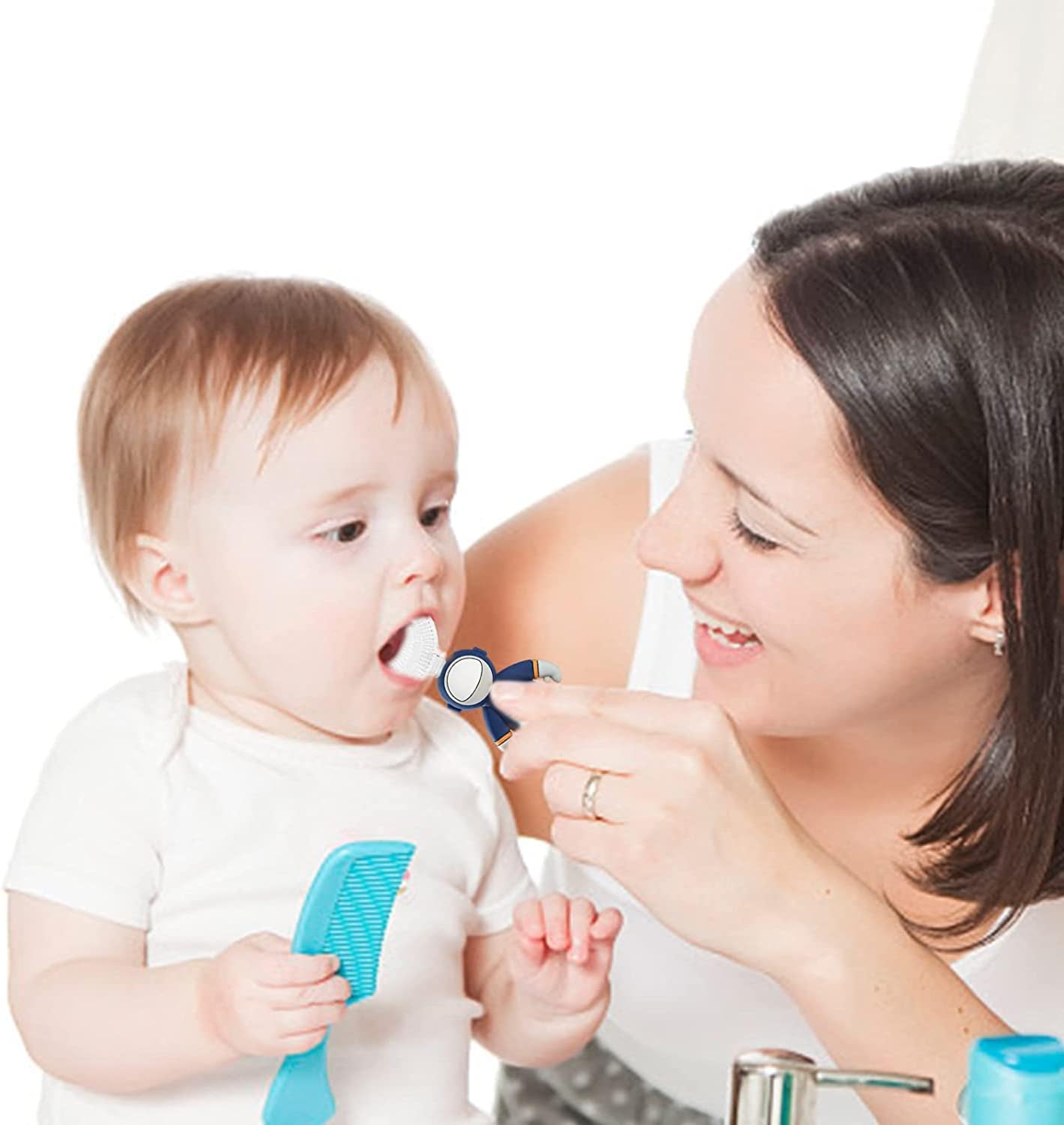 let’s make Kids U-Shaped Toothbrush, Manual Training Whole Mouth Teeth ...