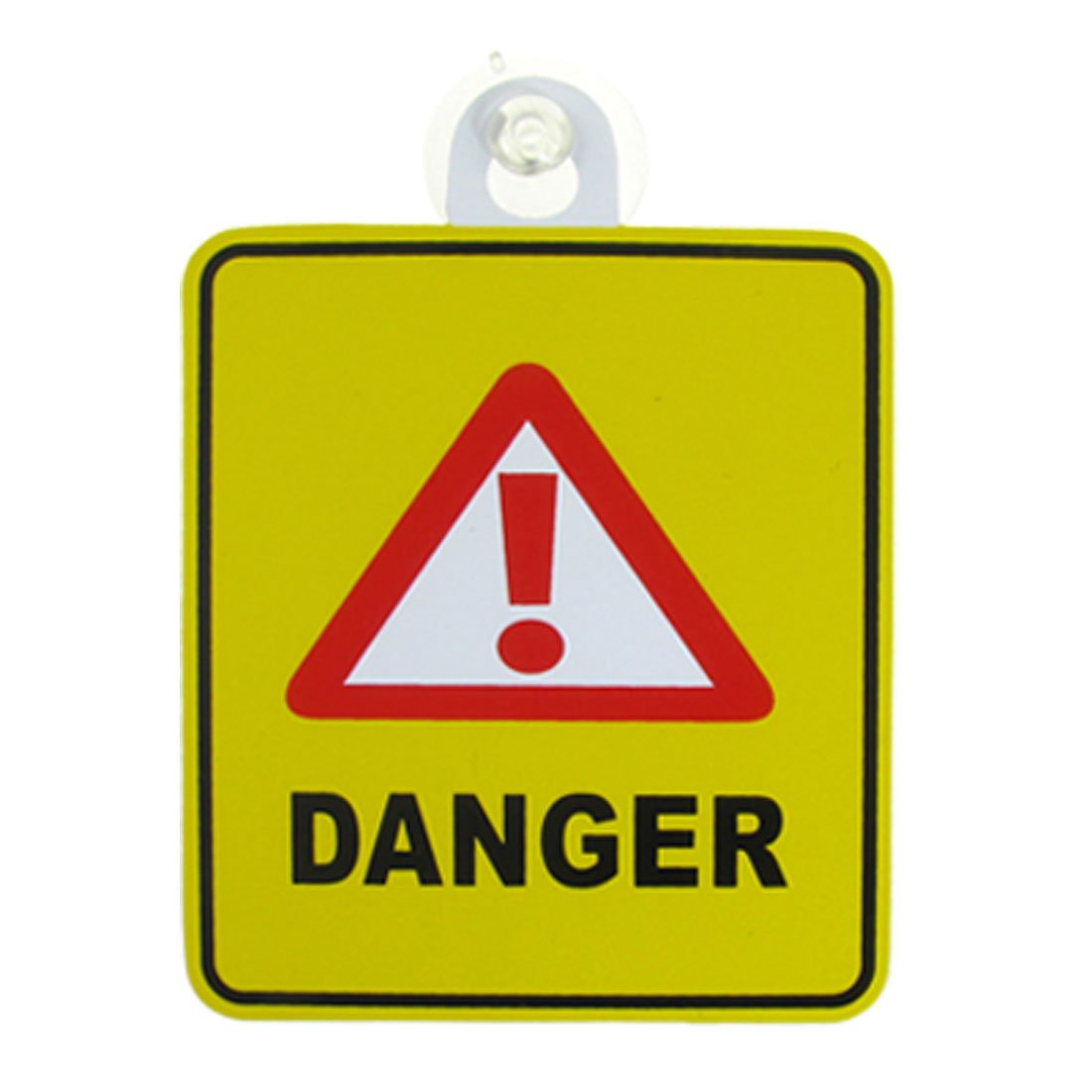 uxcell Car Rear Window Danger Safety Sign Yellow w Suction Cup : Amazon ...