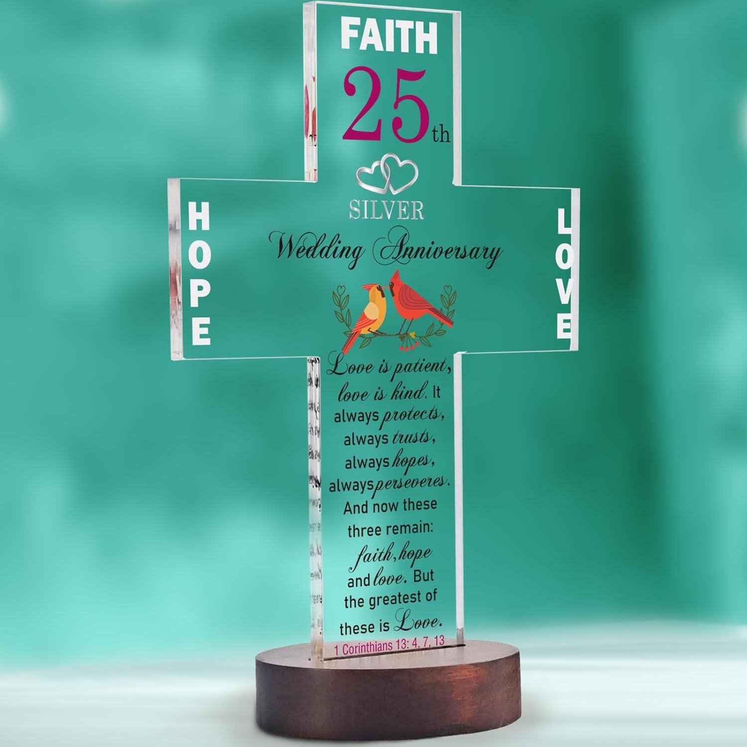 Amazon.com: 25th Anniversary Wedding Gifts for Couple, Best 25th Silver ...