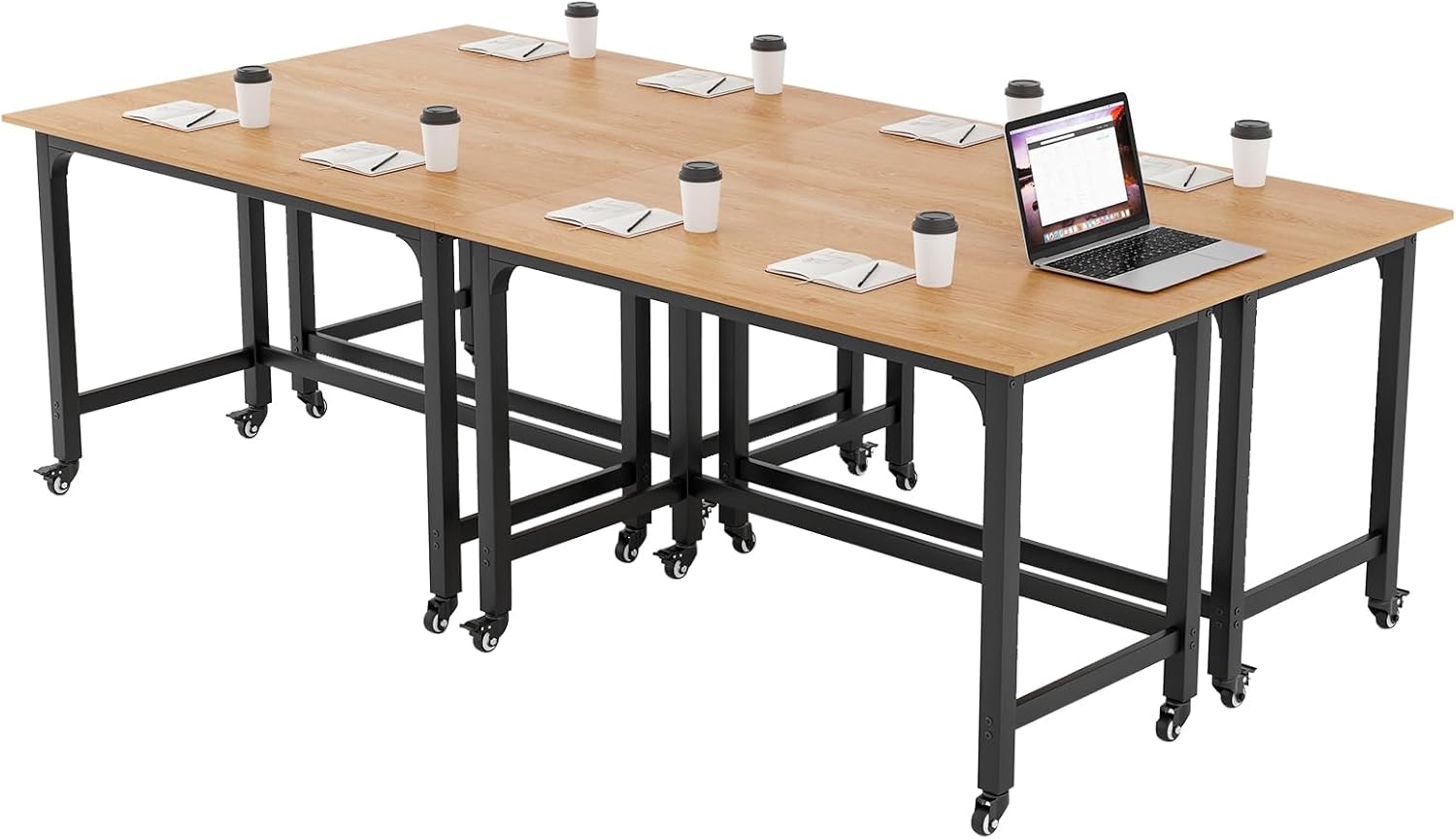 Amazon.com: Tangkula Conference Room Table Set of 4, Mobile Computer ...